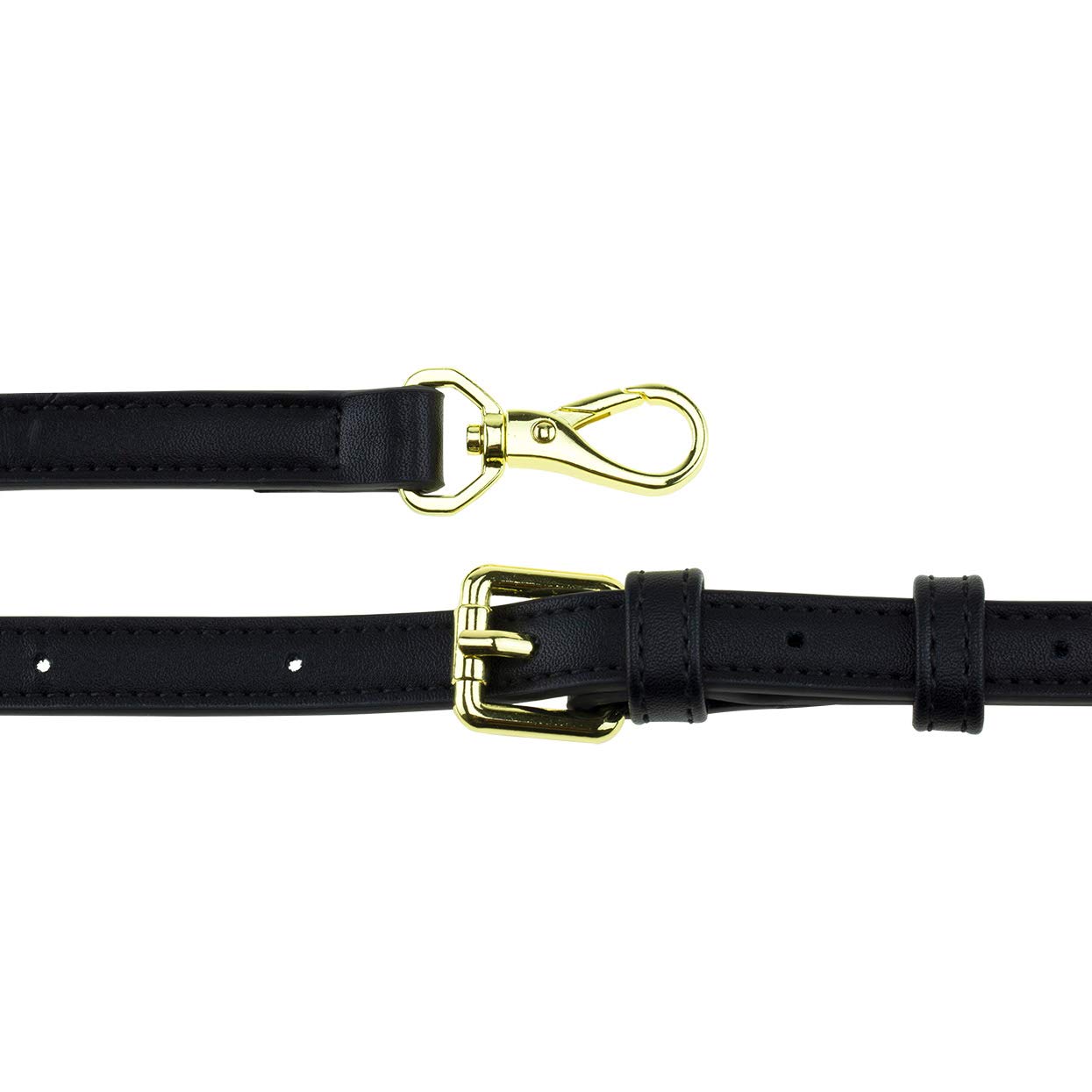 Allzedream Leather Purse Strap Replacement Crossbody Handbag Long Adjustable (Black)