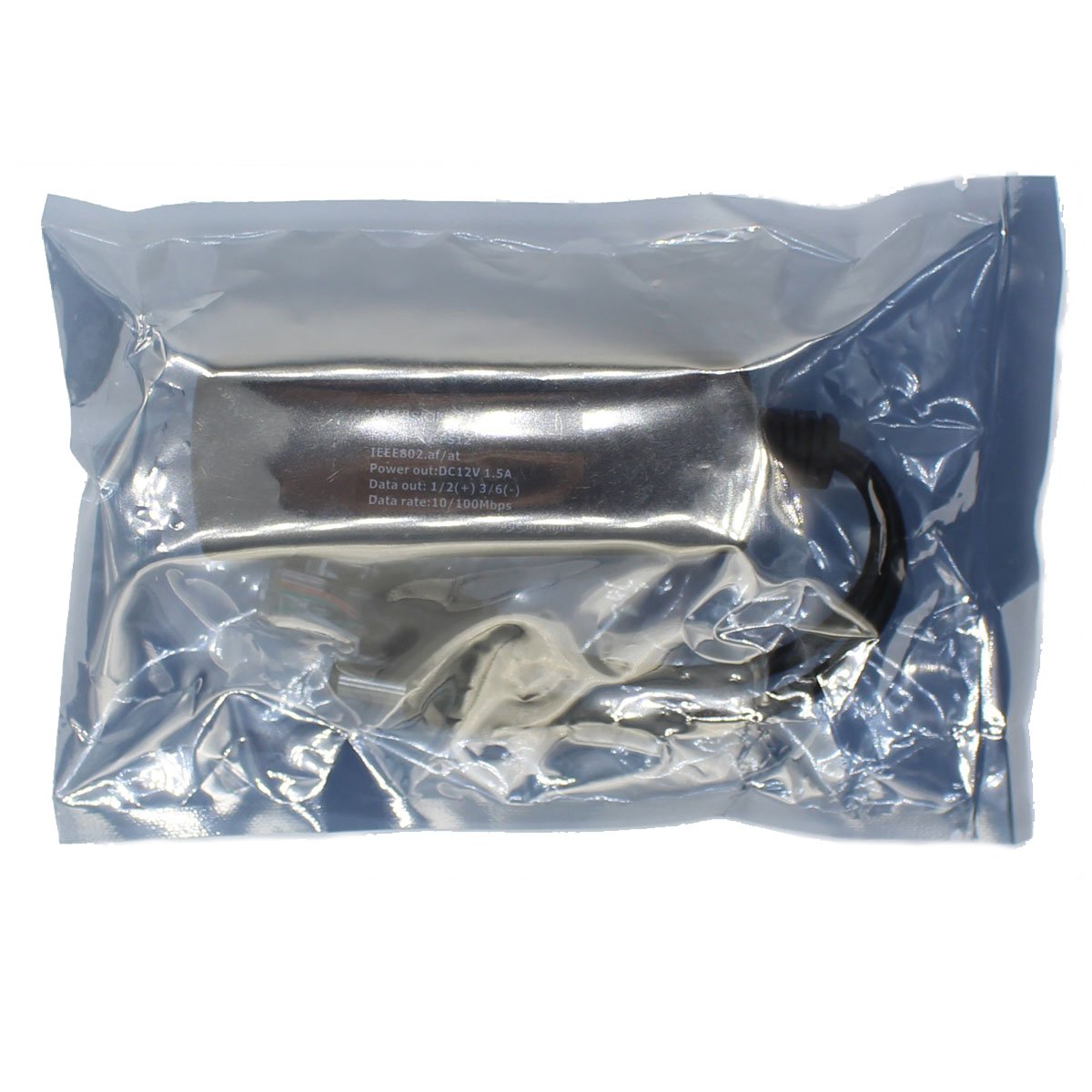 ANVISION 48V to 12V PoE Splitter Adapter IEEE 802.3af Compliant 10/100Mbps, for IP Camera AP Router Voip Phone, AV-PS12