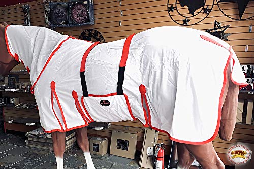 HILASON 69 Inches Horse Ultra Violet Rays Protect Mesh Bug Mosquito Horse Fly Sheet Summer Spring | Fly Sheet | Horse Turnout Sheet | Fly Sheet for Horses | Bug and Mosquito Protection | Fly Sheet for