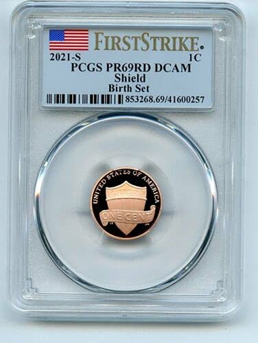 2021 S Lincoln Shield Cent Birth Set PCGS PR-69 PCGS Penny PCGS PR-69
