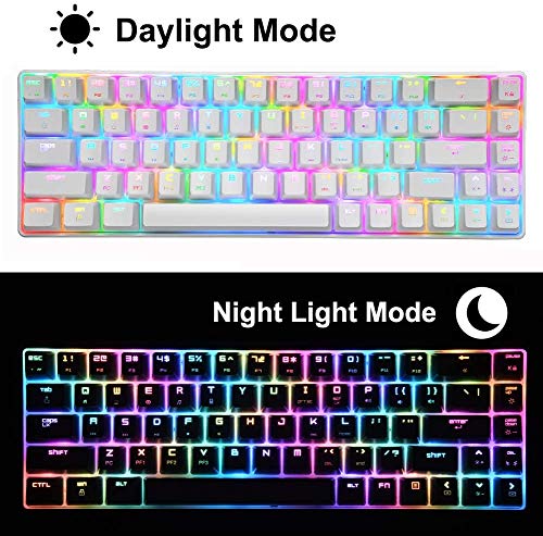 60% Mechanical Gaming Keyboard Blue Switch Mini 68 Keys Wired Type C Chroma RGB 18 Backlit Effects,Lightweight Gaming Mosue 6400DPI Honeycomb Optical,Gaming Mouse Pad for Gamers and Typists(Green)