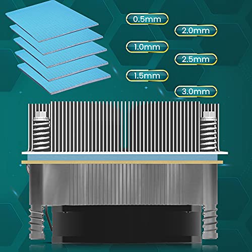 Nab Cooling Thermal Pad 15 W/mK, 90x50 Heat Resistance, Non-Conductive, High-Temperature Resistance, Silicone Thermal Pads for Laptop, Heatsink, GPU, CPU, LED & PS4 (90x50x1.5)