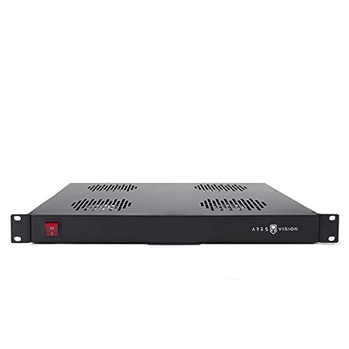 Ares Vision Quad Cooling Fans for 19'' Wide Standard Server Cabinet/Rack MAX Airflow (Quad Fans) Fits Universal Server Racks, Industry Best 7 Year Warranty!