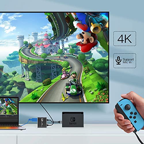 Nardool 4K HDMI Video Capture Card,USB 3.0 C Video Capture Card,Grabber Device,Full HD 1080P for Game Recording,Streaming/PS5/nintendo Switch (ND-CC-C4)