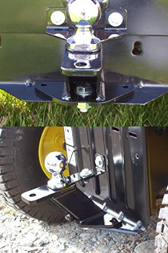 HITOWMFG 3 Way Universal Lawn Garden Tractor Hitch 5" Rise, Black Power
