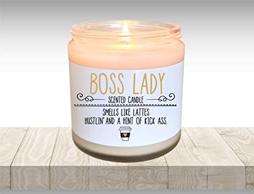 Boss Lady Scented Candle Lady Boss Like a Boss Lady Gift New Job Gift for Boss Funny Gift Boss Babe