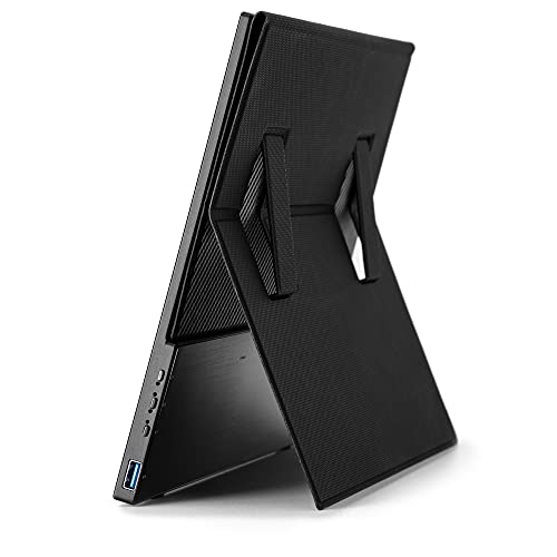 SideTrak Solo 15.6” 4k Portable Monitor for Laptop | Freestanding Ultra HD LED Anti-Glare USB Laptop Dual Screen | Compatible with Mac, PC, & Chrome | Powered by USB-C or Mini HDMI