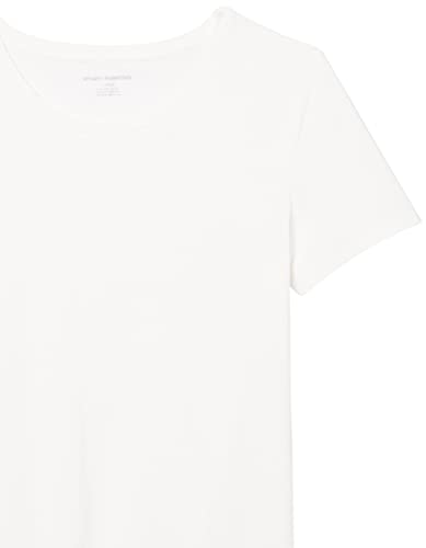 Amazon Essentials Women's Classic-Fit Short-Sleeve Crewneck T-Shirt, Pack of 2, Navy/White, Medium