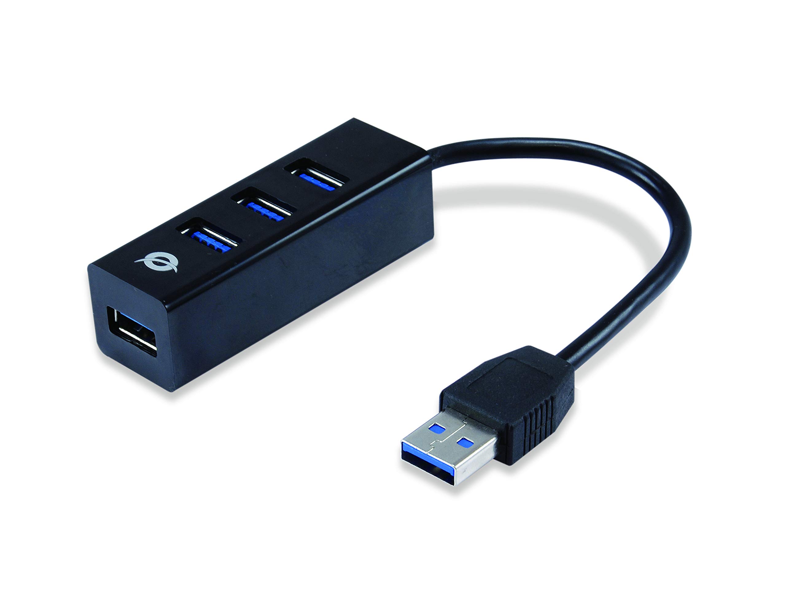 Conceptronic HUBBIES04B 4-Port USB 3.0 Hub and OTG Adapter for USB-C