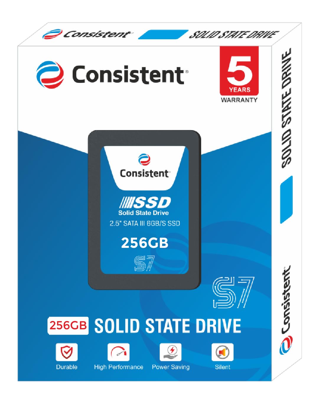 Consistent 2.5" 256GB SSD (CTSSD256S6) with SATA III Interface, 6Gb/s Read/Write Speed Upto - 552/500 MB/s,