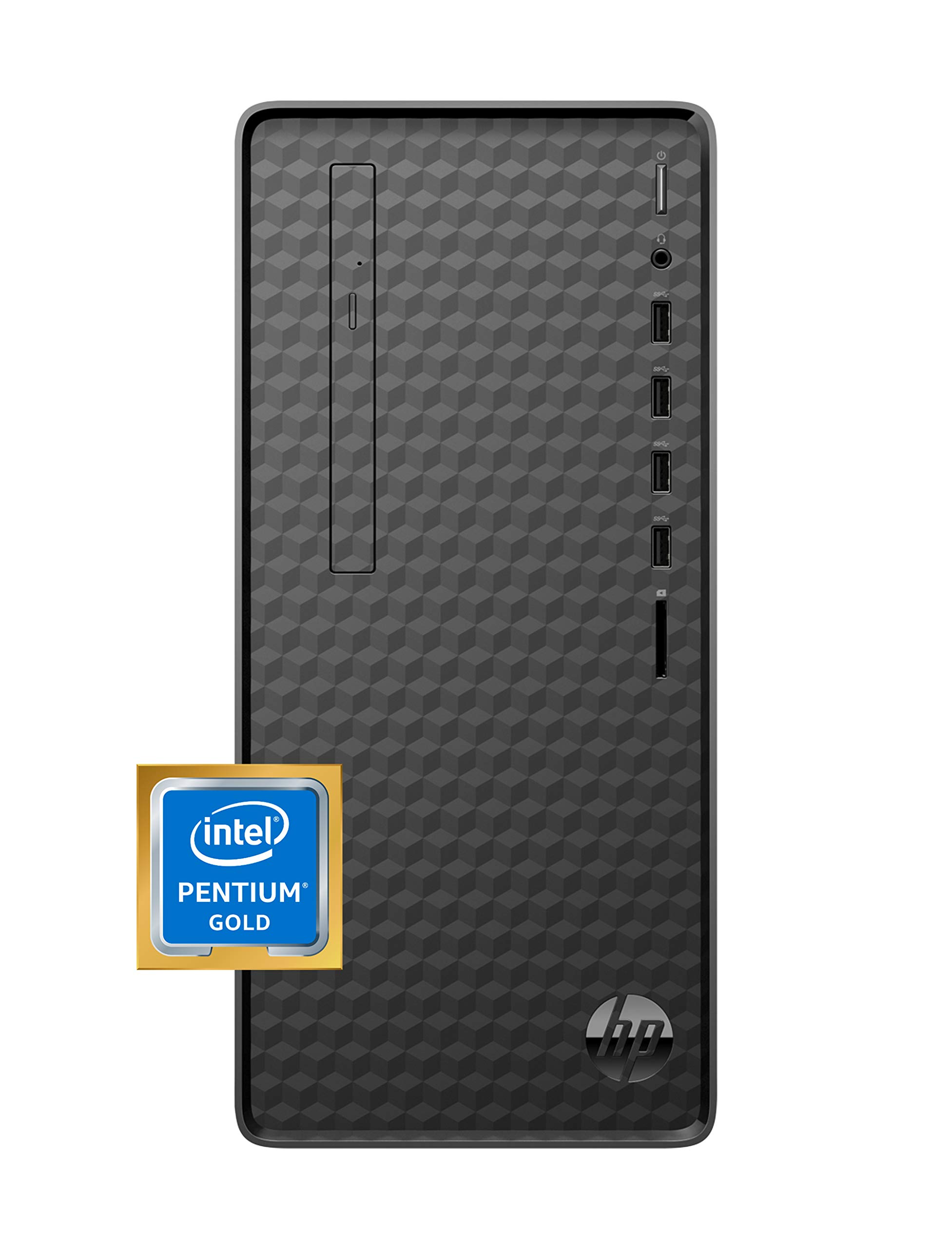 HP Desktop PC, Intel Pentium Gold G6400 Processor, 8 GB of RAM, 256 GB SSD Storage, Windows 10 Home, High-Speed Performance Computer, 8 USB Ports, Business, Study, Videos, & Gaming (M01-F1014, 2020)