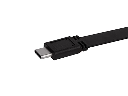Monoprice USB C to USB C 3.2 Gen 1 Cable - 6 Feet - Black | Fast Charging, 5Gbps, 3A, Flat, Type C, Compatible with Xbox One / PS5 / Switch/iPad and More