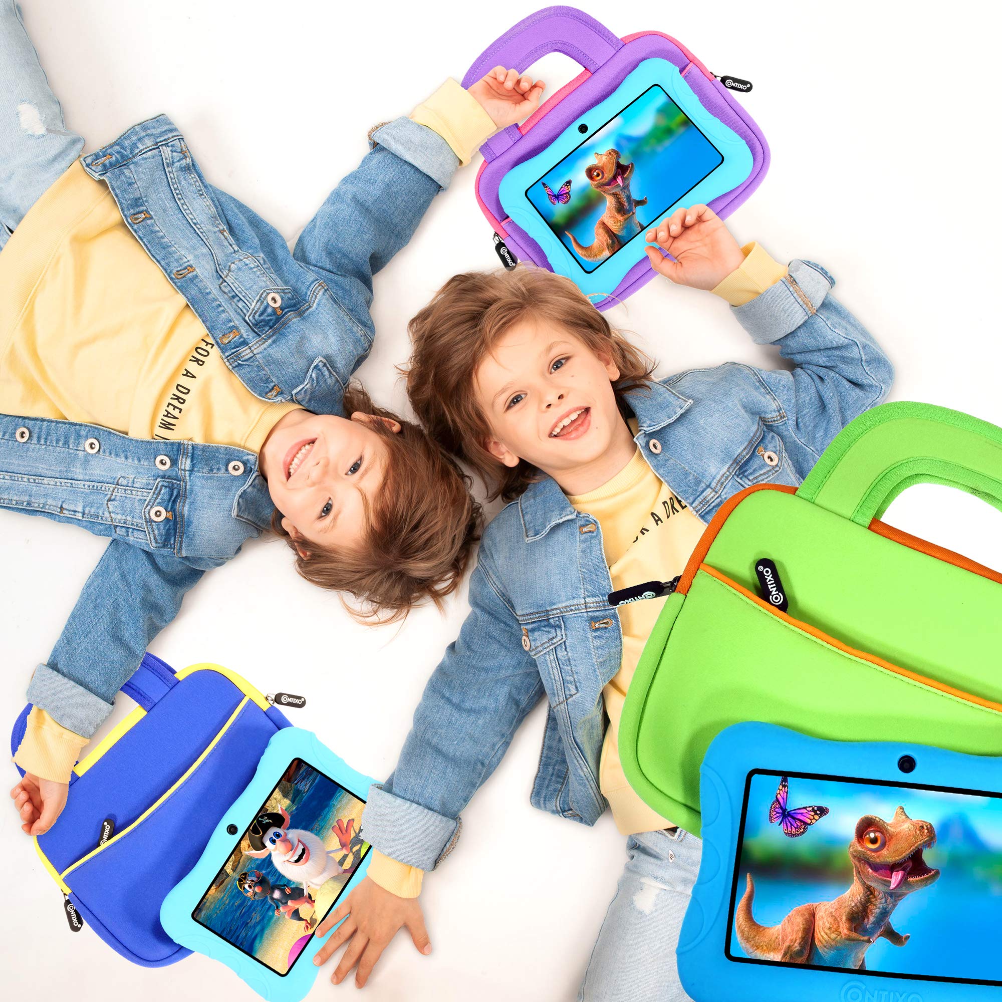 Contixo 10" Protective Sleeve Bag - Compatible with K102 & K103 Kids Tablets, Shockproof & Water-Resistant Carrying Case (Purple)