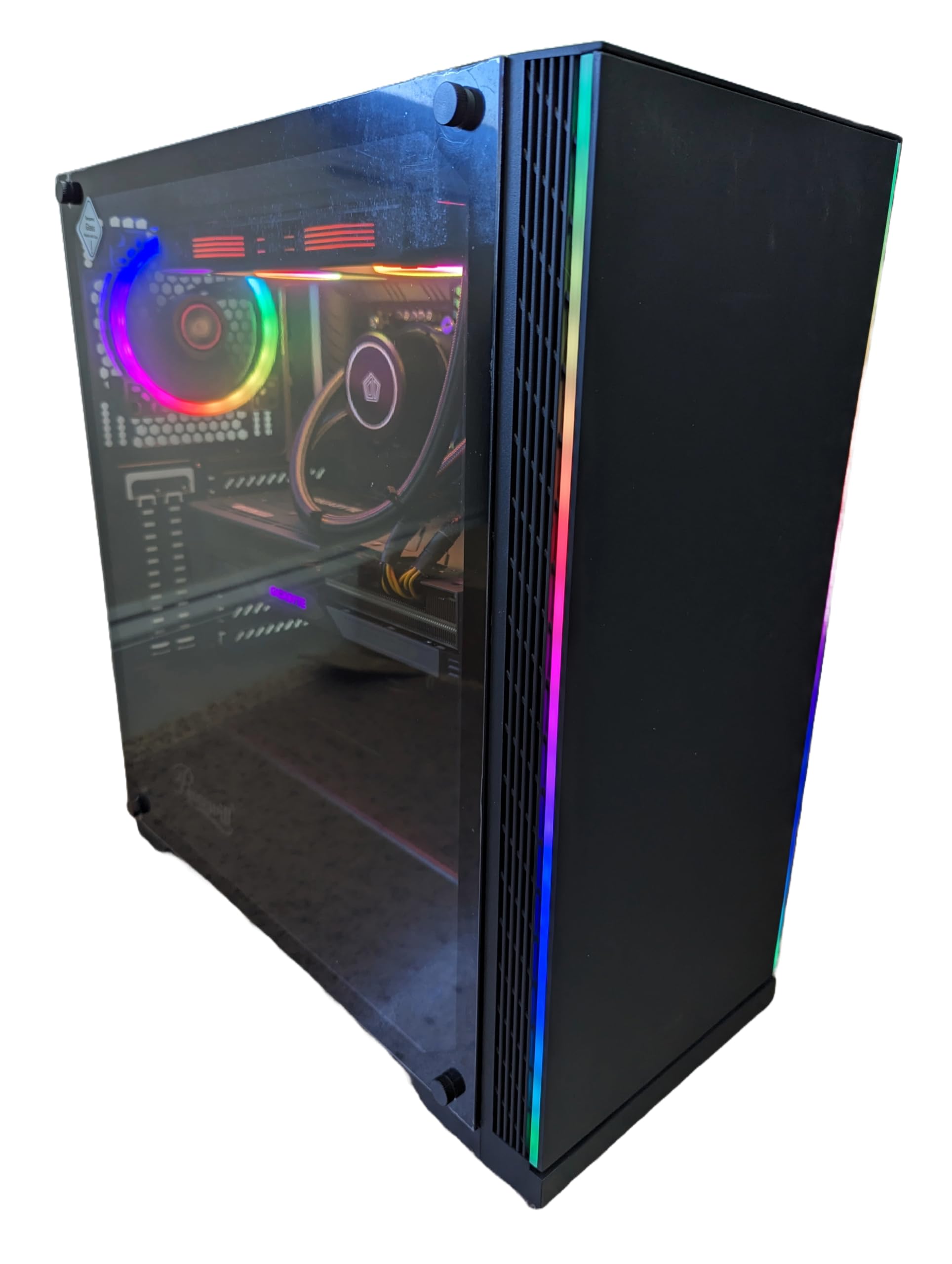 Centaurus Polaris 4T7 Gaming PC - Intel i7 13700K 16-Core, GeForce RTX 4070, 32GB DDR5 RAM, 1TB NVMe SSD, Tempered Glass, RGB, WiFi, CPU Liquid Cooler AIO, Windows 11 PRO. Custom Professional Desktop
