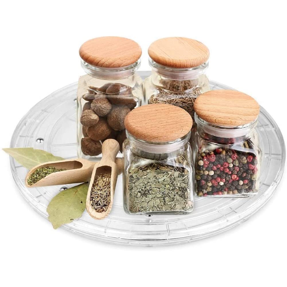 1PC Clear Acrylic 6inch Turntable Mini Turntable Organizer Round Swivel Plate Clear Rotating Tray Small Revolving Base for Spice Rack Table Cake Kitchen Pantry Decorating