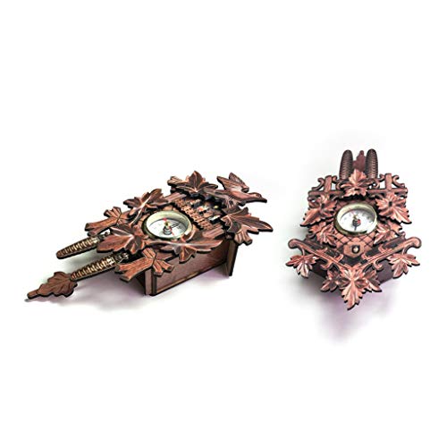 Par [ 1xAA Battery (not Included) ] Antique Wooden Cuckoo Wall Clock Bird Time Bell Swing Alarm Watch Home Restaurant Decoration/for Room, Study, Bedroom, Office, Hotel