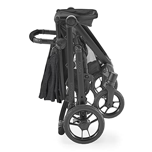 Contours Legacy Convertible Stroller, Single-to-Double Design, Reversible Seats, UPF 50 Sun Canopy, Height Adjustable Handle, 5-Point Safety Harness, Plenty of Storage - Carbon Grey