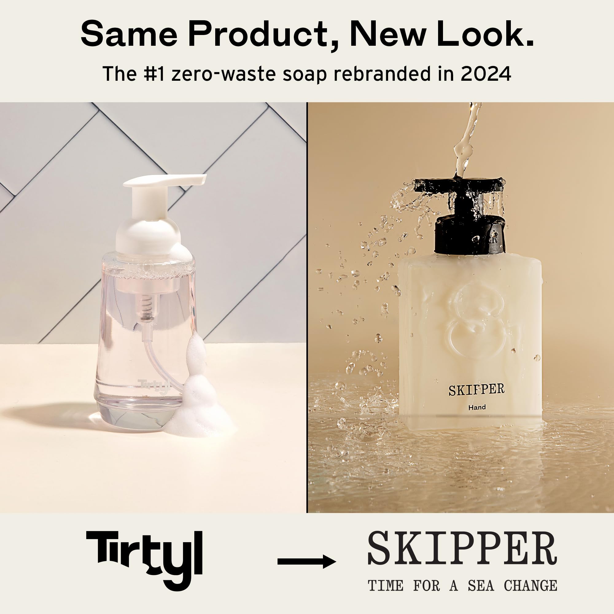 Tirtyl Skipper Foaming Hand Soap Tablet Refills - 12 Pack - 96 fl oz total (12x 8 fl oz) - Rebranded - Compostable Packaging - Lavender, Cucumber & Lilly Pilly