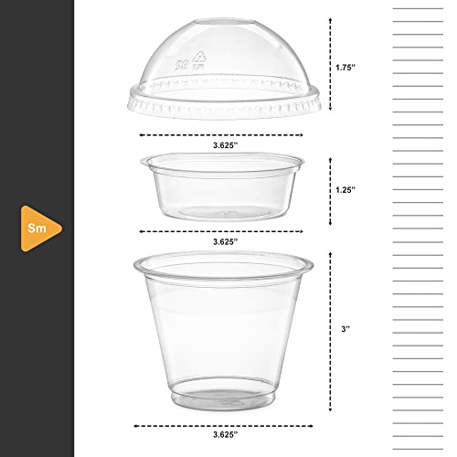 9 oz Plastic Parfait Cups with 2 oz Inserts & Lids 50, Sets 9 OUNCE Yogurt Containers