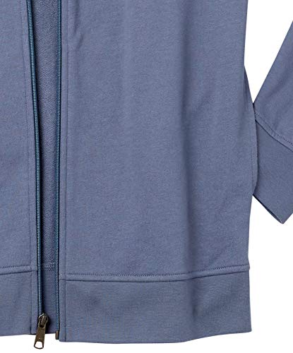 Amazon Essentials Men's Lightweight French Terry Full-Zip Mock Neck Sweatshirt, Indigo, Medium