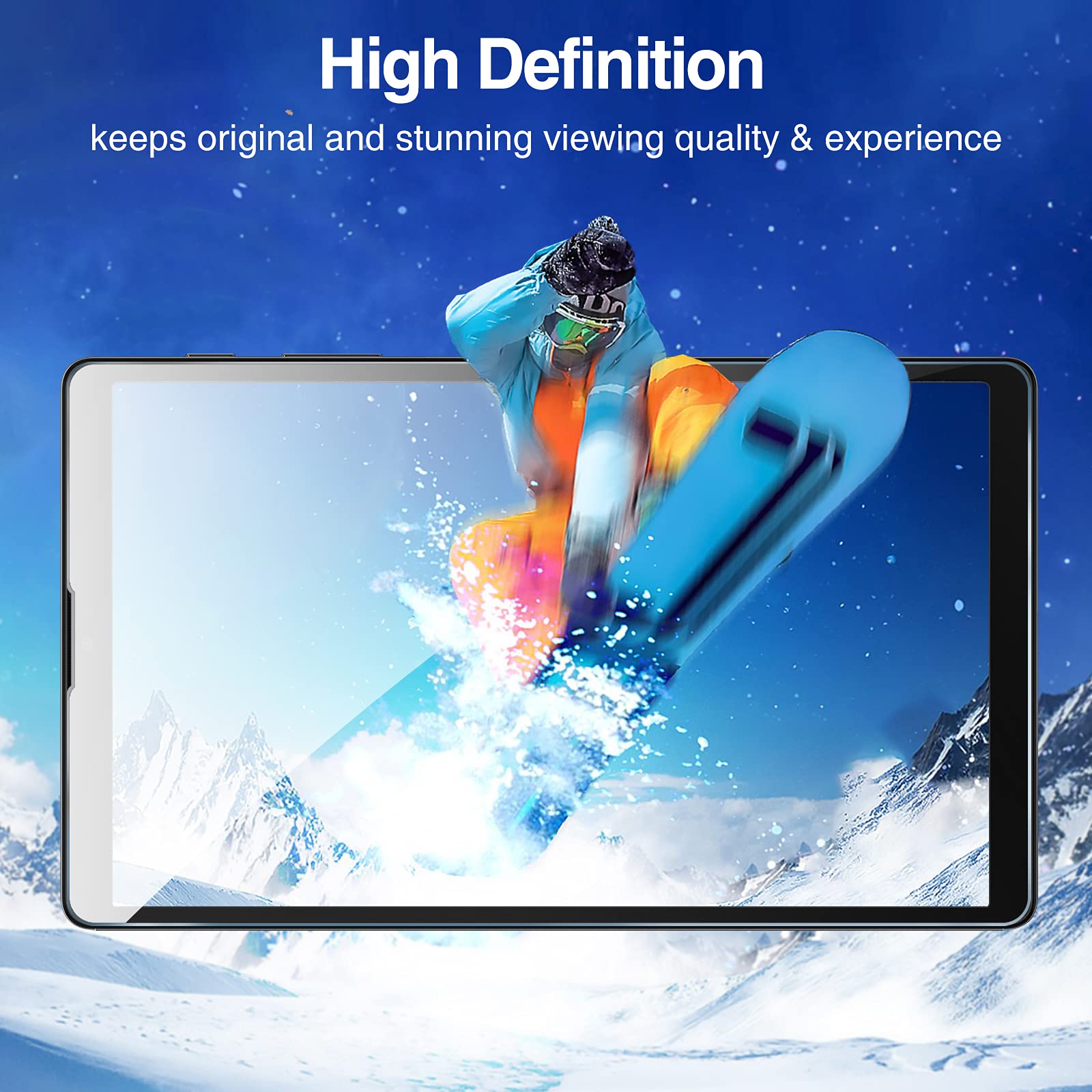 ProCase [2 Pack] Galaxy Tab A7 Lite 8.7 Inch 2021 Screen Protectors T220 T225 T227, Tempered Glass Screen Film Guard for Samsung Galaxy Tab A7 Lite 8.7" 2021 Release SM-T220 SM-T225 SM-T227