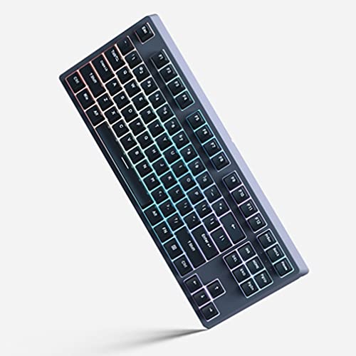 OSALADI RGB Keyboard Mechanical Keyboard Keypad USB Gaming Keyboard 87 Keys Keyboard Combo Cordless Mechanical Keyboard Set for PC Laptop Mechanical Keyboard Mice Mechanical Keyboard
