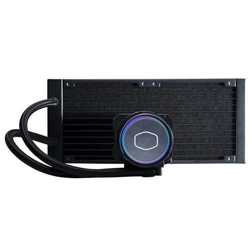 Cooler Master MasterLiquid ML240 Illusion CPU Liquid Cooler - AIO Water Cooling System, 3rd Gen Pump, 2 x 120mm ARGB Halo Fans, 240mm Radiator, ARGB Controller Included - AMD and Intel Compatible