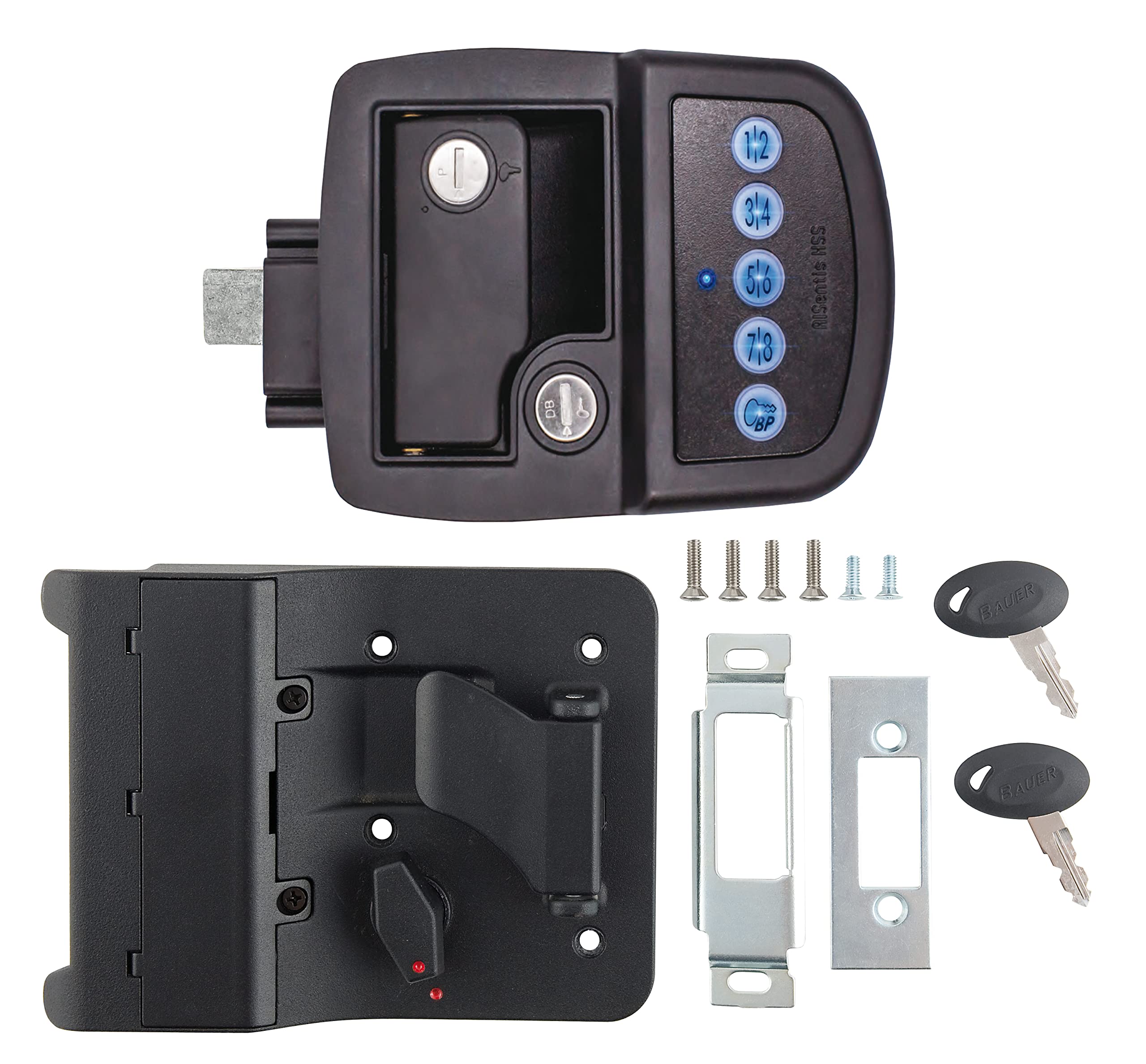 Bauer AP Products 013-5091 Keyed-A-Like Bluetooth Electric Towable Lock - RH,Black