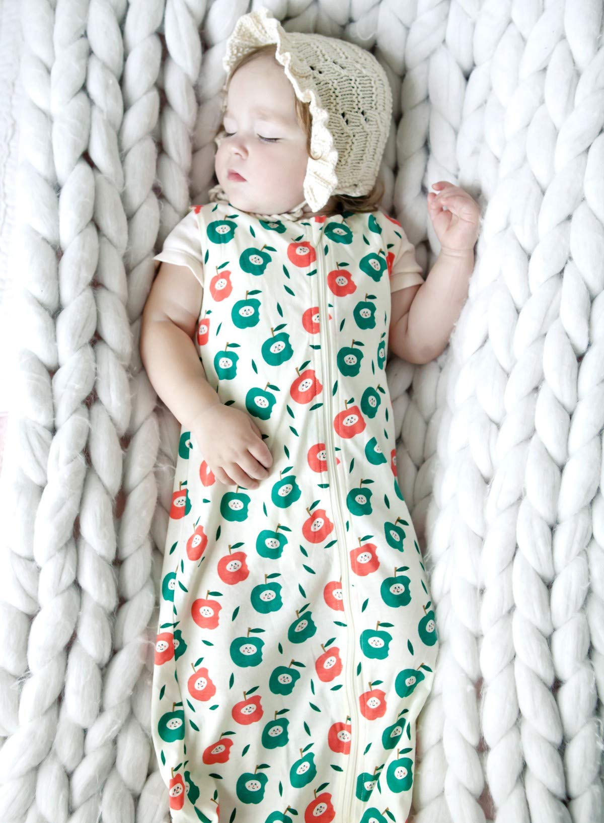Babysoy Pattern Print Soy Tank Sleep Sack Wearable Blanket (6-12 Months, Fruits)