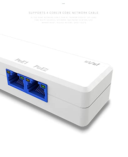 KENUCO PoE Extend Switch, IEEE802.3af/at/bt, PoE+ BT Port 48V 60W Output, Cascade 3-4 Times, Distance Extend 330 ft,No Power Required, Plug&Play.