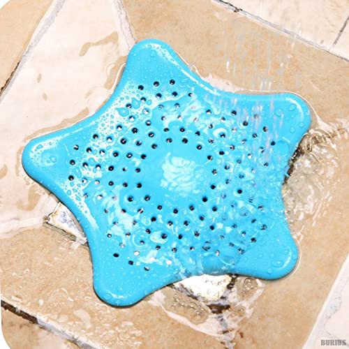 3Pcs Starfish Rubber Sink Strainers - Drain Hair Catcher - Kitchen Sink Strainer Stopper Silicone Drain Cover - Tub Drain Hair Catcher, Bathroom Sink Drain Strainer for Sink, Bathtub Strainer