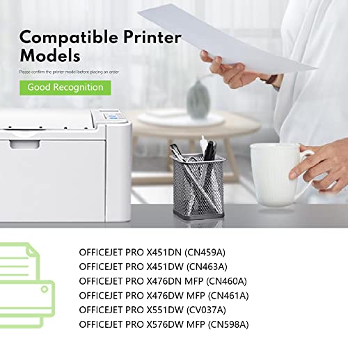 970XL Black PageWide Cartridge - Dohn 1 Pack 970XL CN625AM Ink Cartridge Replacement for HP 970 970XL Works with OfficeJet Pro X451 X476 X551 X576 Printer