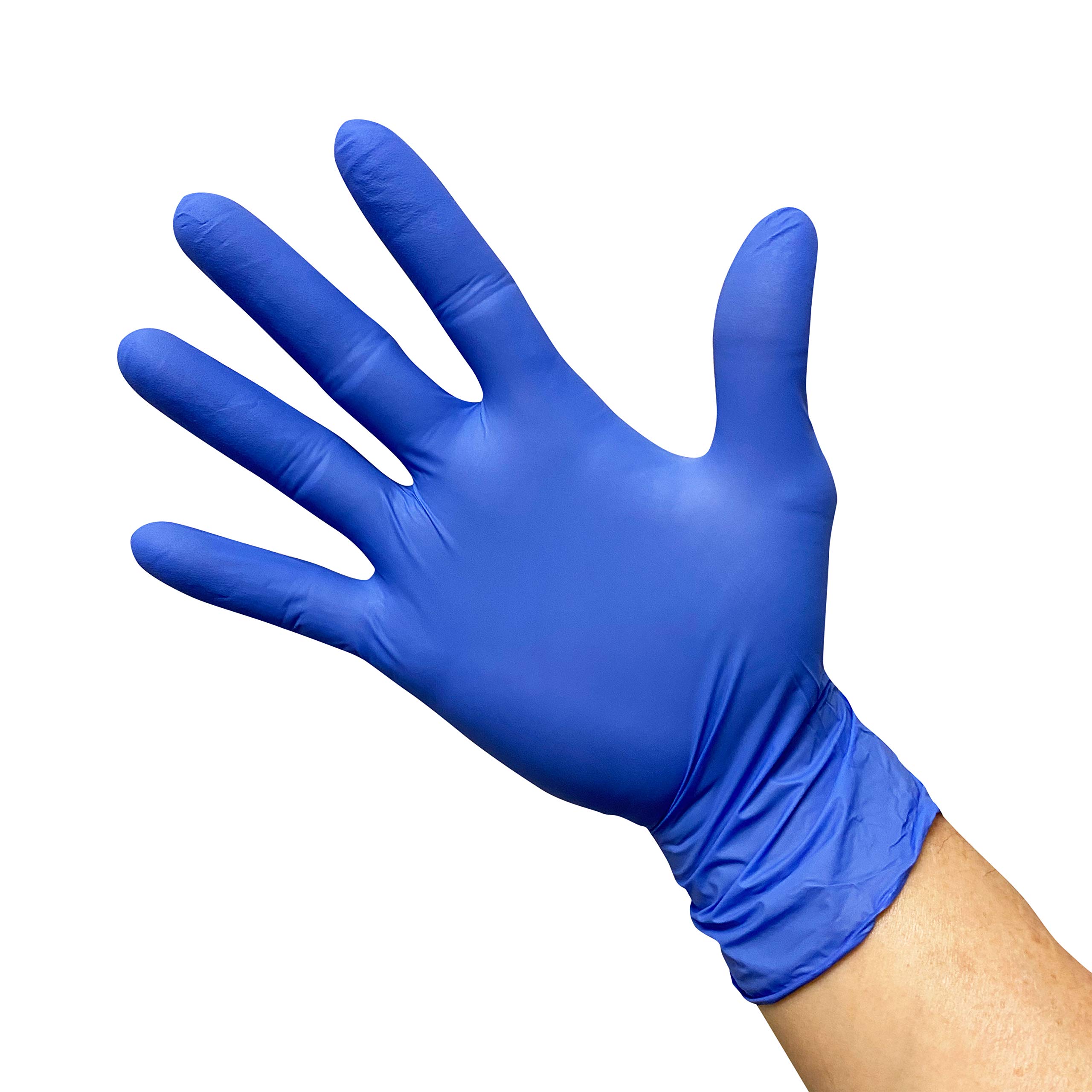 KingSeal 200 Pack LARGE NitrileSelect Exam Gloves, Medical Grade, Powder Free, 3 MIL Thickness, Violet Blue - 1 Box of 200 Gloves By Weight (200 Count)