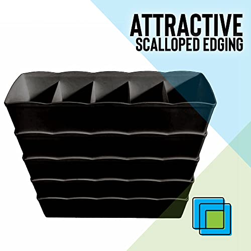 Uncluttered Designs Drawer Dividers (Set of 5) β Modern Organization for Your Ties, Socks, Underwear & Bathroom Storage in Sturdy Plastic - Washable & Sleek (Black)