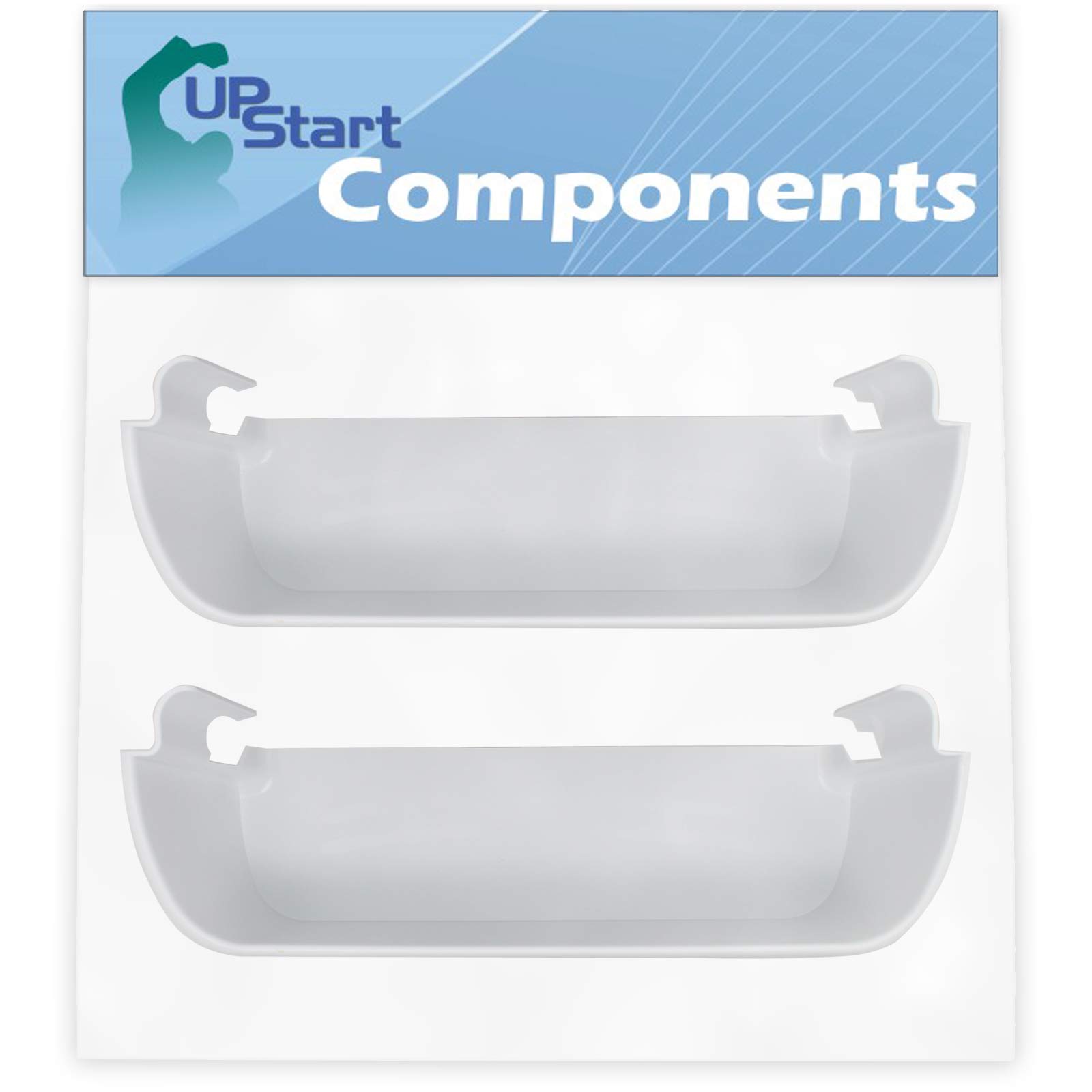 2-Pack 240323001 Refrigerator Door Bin Replacement for Kenmore/Sears 25354622408 Refrigerator - Compatible with 240323001 White Door Bin - UpStart Components Brand