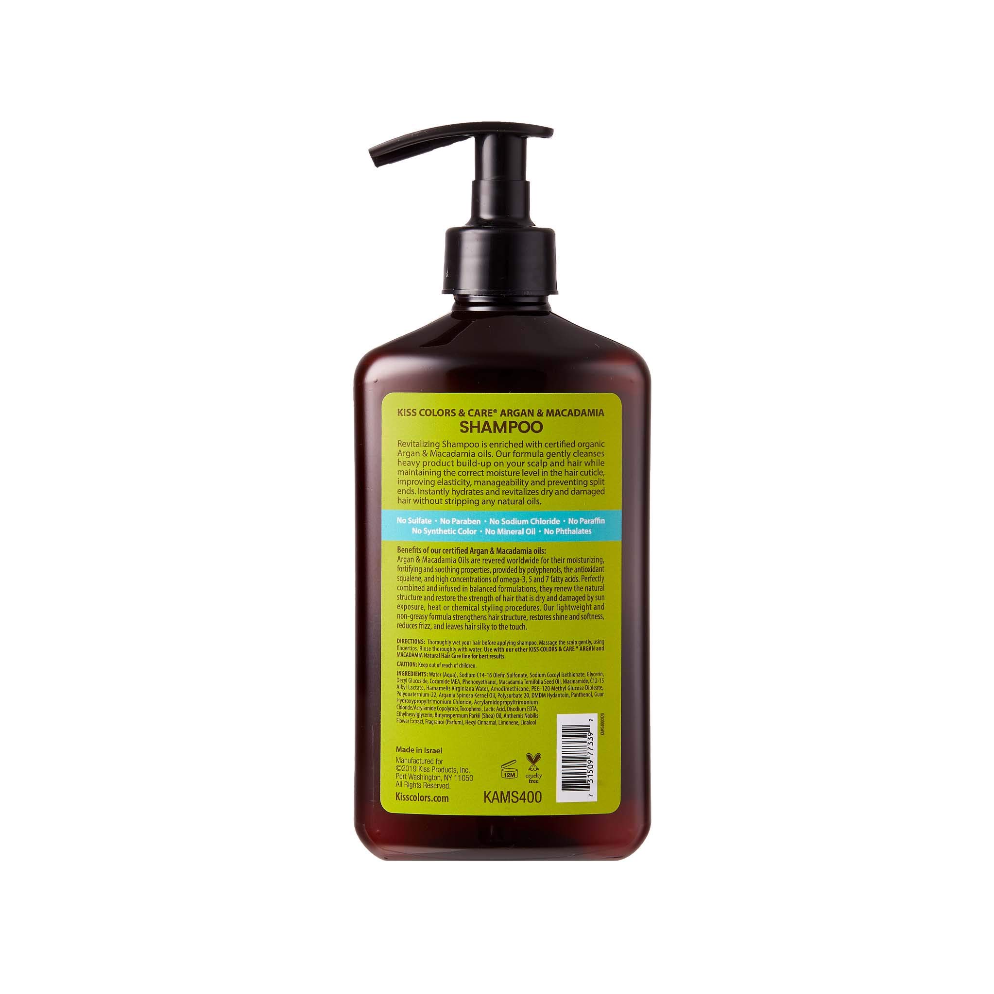 KISS Color & Care Argan & Macadamia For Dry and Damaged Natural Hair Shampoo & Conditioner Value Set