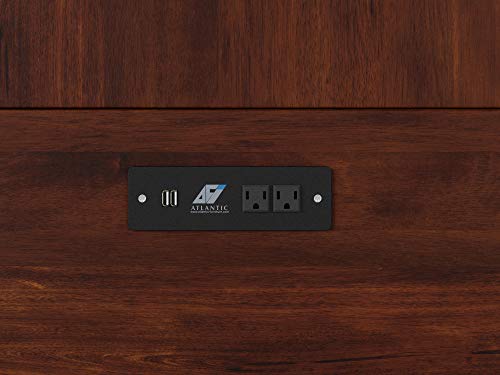 AFI Southampton Murphy Bed Chest with Charging Station, Twin XL, Walnut