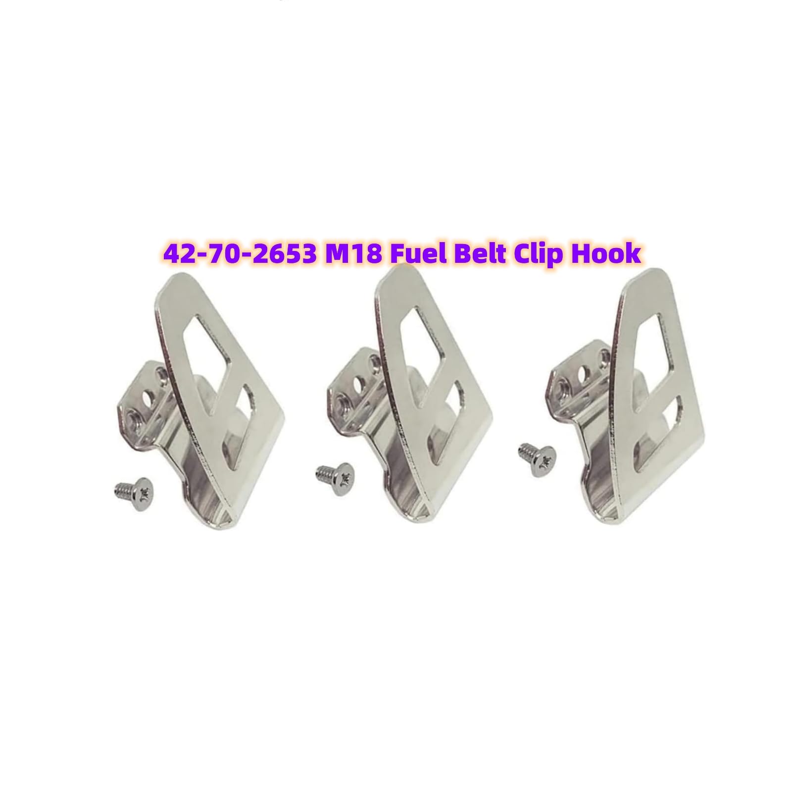 42-70-2653 Belt Clip Hook free Screw for Milwaukee M18 Impact Driver Hammer Drill Work Tool 2604-20 2604-22 2604-22CT 2797-22 (3/Packs)