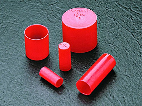 Caplugs Z2241AK1 Plastic Sleeve Cap for Tube Ends. SC-224, PE-LD, Cap ID 1.125" Length .88", Red (Pack of 30)