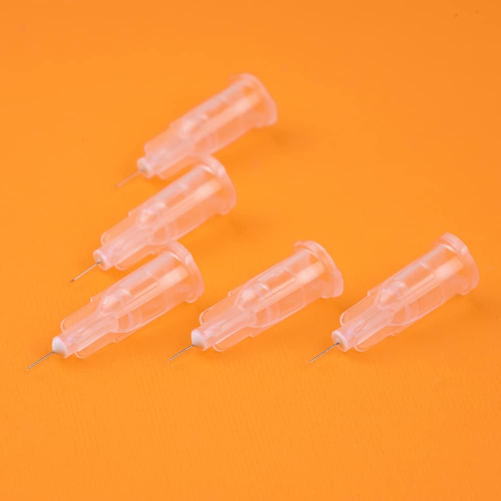 34Ga 0.15Inch Disposable Injection Needle with Cap for Animal, Pet, Poultry and Industrial Dispensing Needl Accessories 20pcs