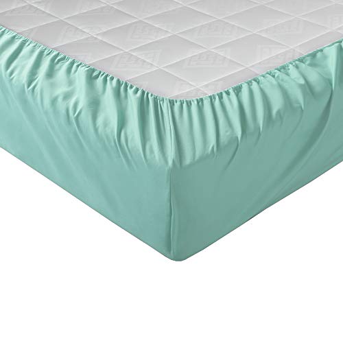 Comfort Spaces CS20-0118 Microfiber Set 14" Deep Pocket, Wrinkle Resistant All Around Elastic-Year-Round Cozy Bedding Sheet,6 pcs, Matching Pillow Cases, Queen, Aqua