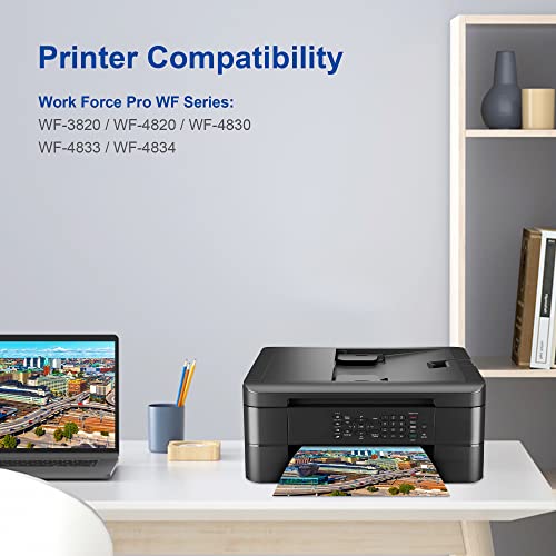 822XL Ink Cartridges Remanufactured Replacement for Epson 822XL 822 XL 822 T822XL Use for Workforce Pro WF-4820 WF-3820 WF-4830 WF-4833 WF-4834 Printer Ink (Black, Cyan, Magenta, Yellow,4 Pack)