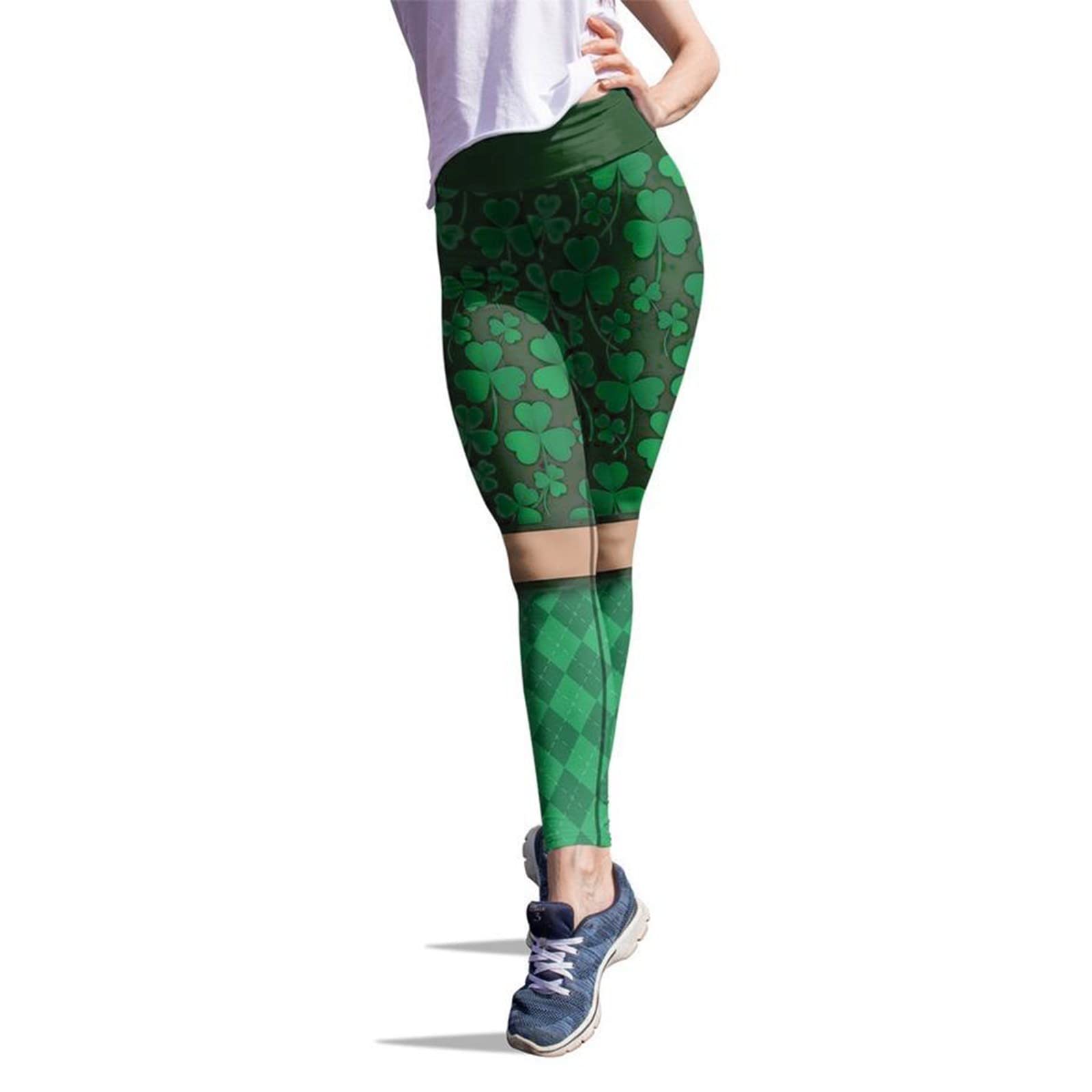 Bblulu Trendy Design Workout Leggings - Novelty Graphic Printed Cute Patterns Tights Slimming Full-Length Yoga Pants