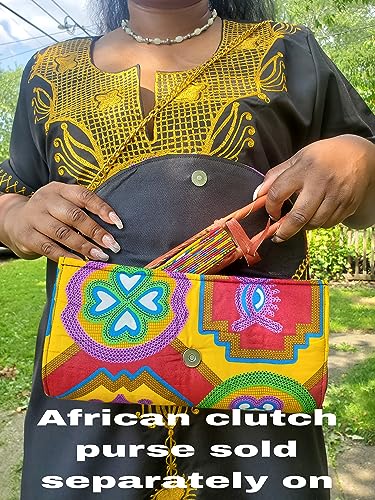 African Fabric Folding Fan: Church, Ankara, Multicolor, kente, Leather, Wedding, Sports, and Pouch Included