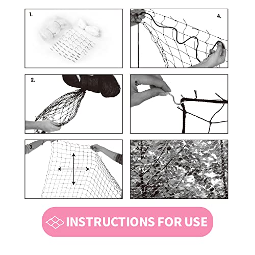 PAWISE Cat Safety Net, Cat Balcony Net Pet Anti-Fall Netting for Window Stairs,Dog Fence Nets Transparent(6m x 3m)