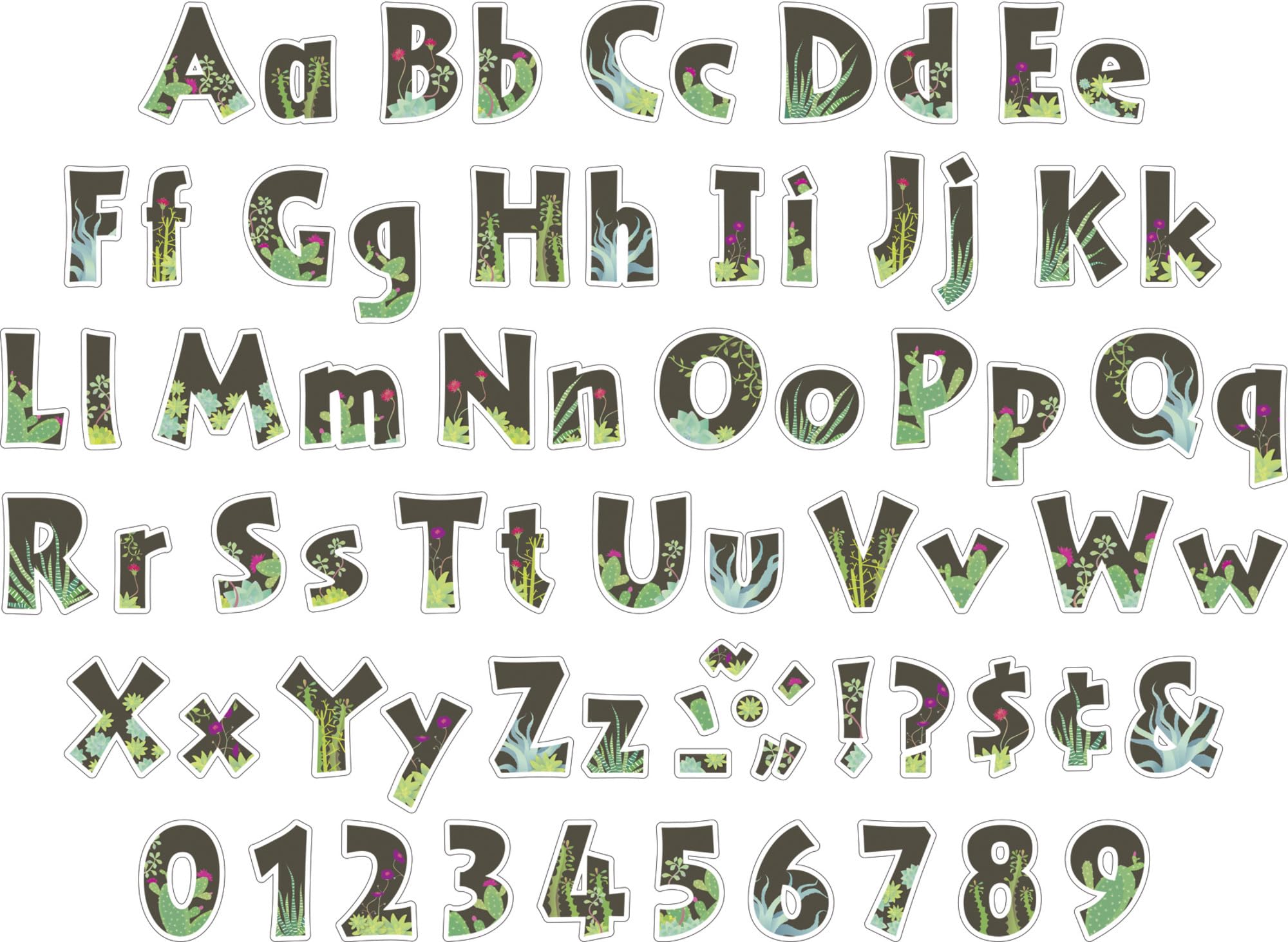 Barker Creek Letter Pop-Outs, 4" Prickles, Multicolor Designer Letters for Bulletin Boards, Breakrooms, Reception Areas, Signs, Displays, And More! 4", 255 Characters per Set (1734)