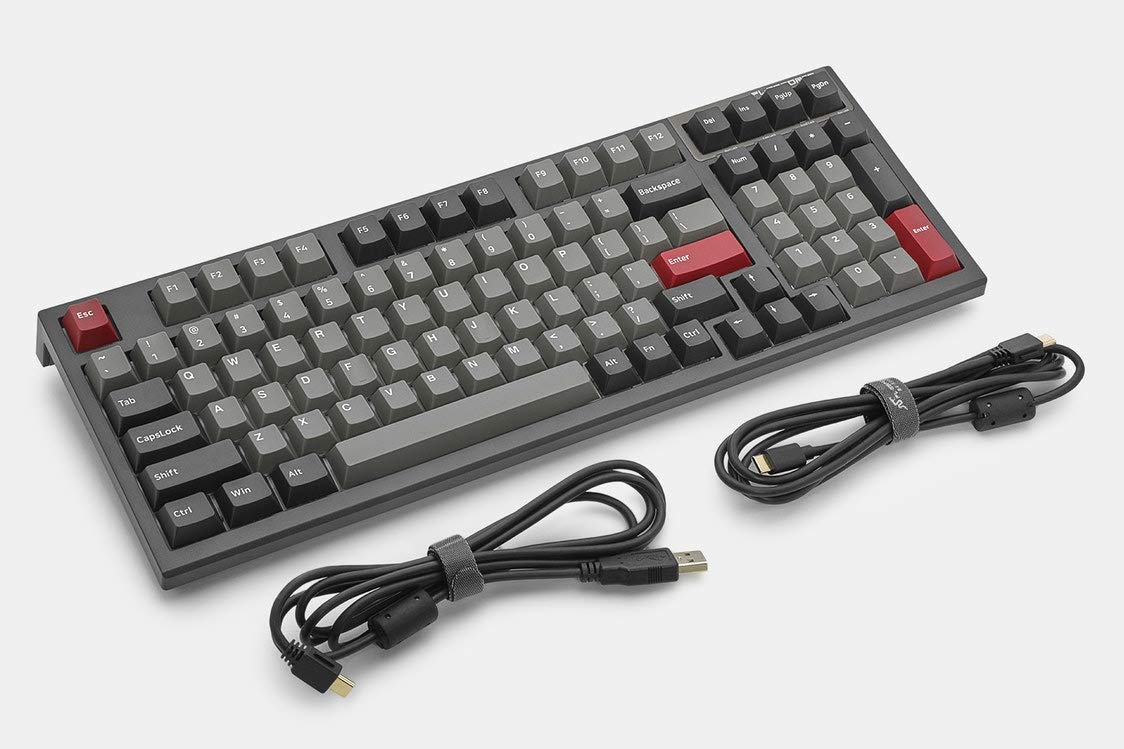 KPREPUBLIC Flesports FL980 Mechanical Gaming Keyboard Full RGB Backlit LED Computer Keyboard PBT Doubleshot keycap Hot Swappable Box Switch (Box Red Switch Edition x1, FL980 Keyboard x1)