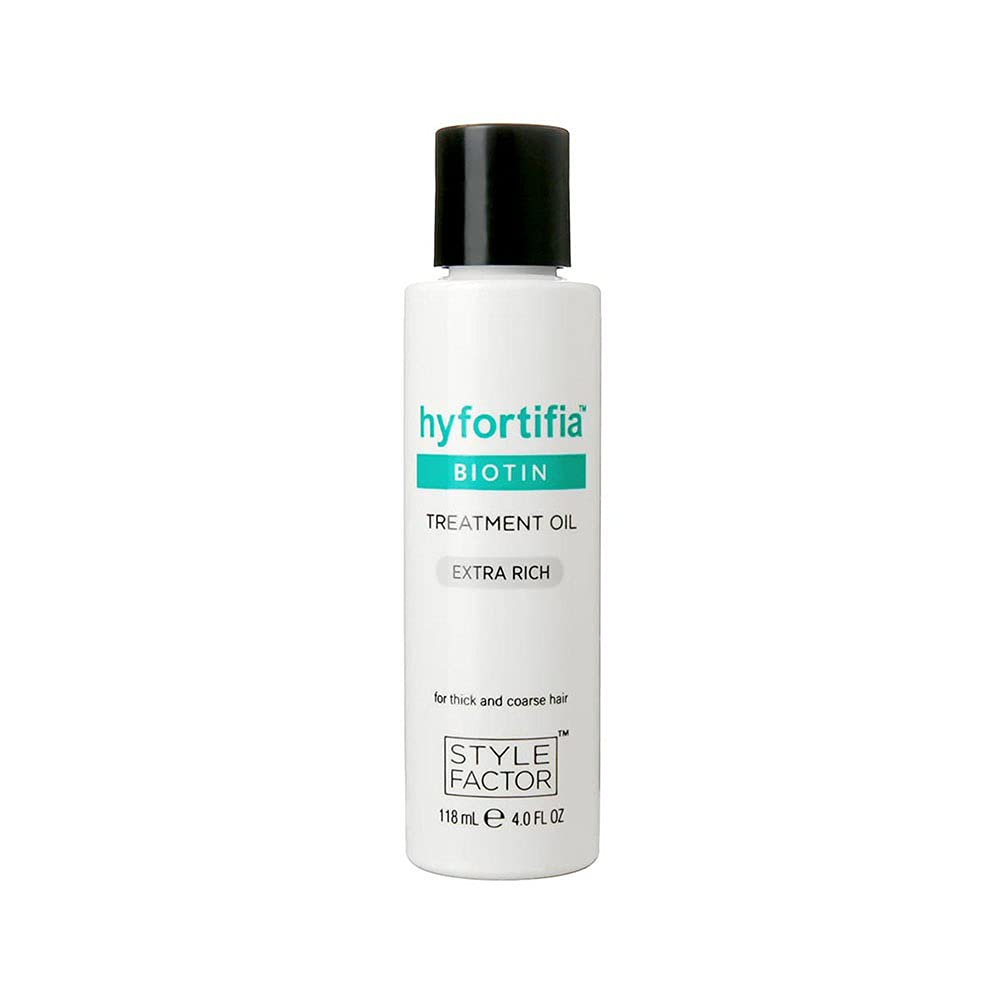 Style Factor hyfortifia™ Biotin Shampoo Conditioner Treatment | Shine Strengthen and Nourish (Treatment Oil 4 Oz (Extra Rich))