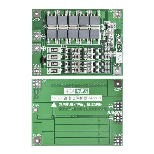 diymore 3PCS 3s BMS 40A 14.8V 16.8V 18650 Li-ion Lithium Battery PCB Protection Board Battery Protection Board PCB BMS Protection Circuit Balanced Li po Cell Charging Module with Balance Function