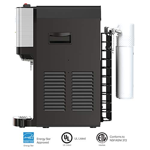 Brio Countertop Self Cleaning Bottle Less Water Cooler Dispenser with Filtration - Hot Cold and Room Temperature Water